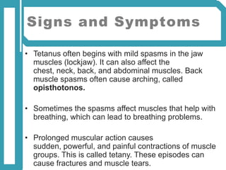Tetanus | PPTX | Infectious Diseases | Diseases and Conditions