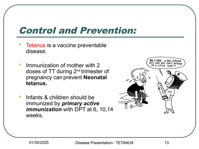 tetanus clinical features investigation treatment | PPTX