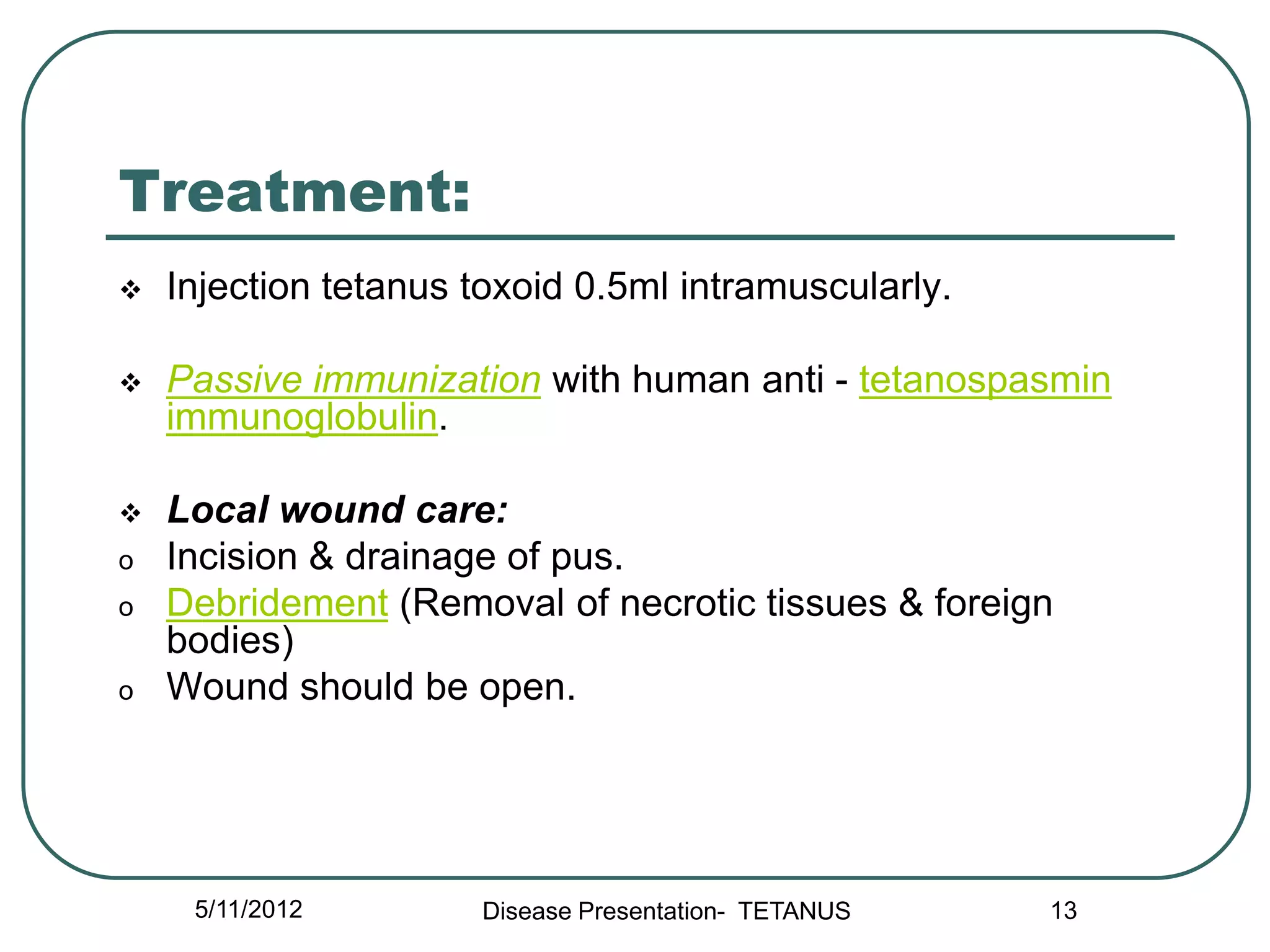 Tetanus | PPTX