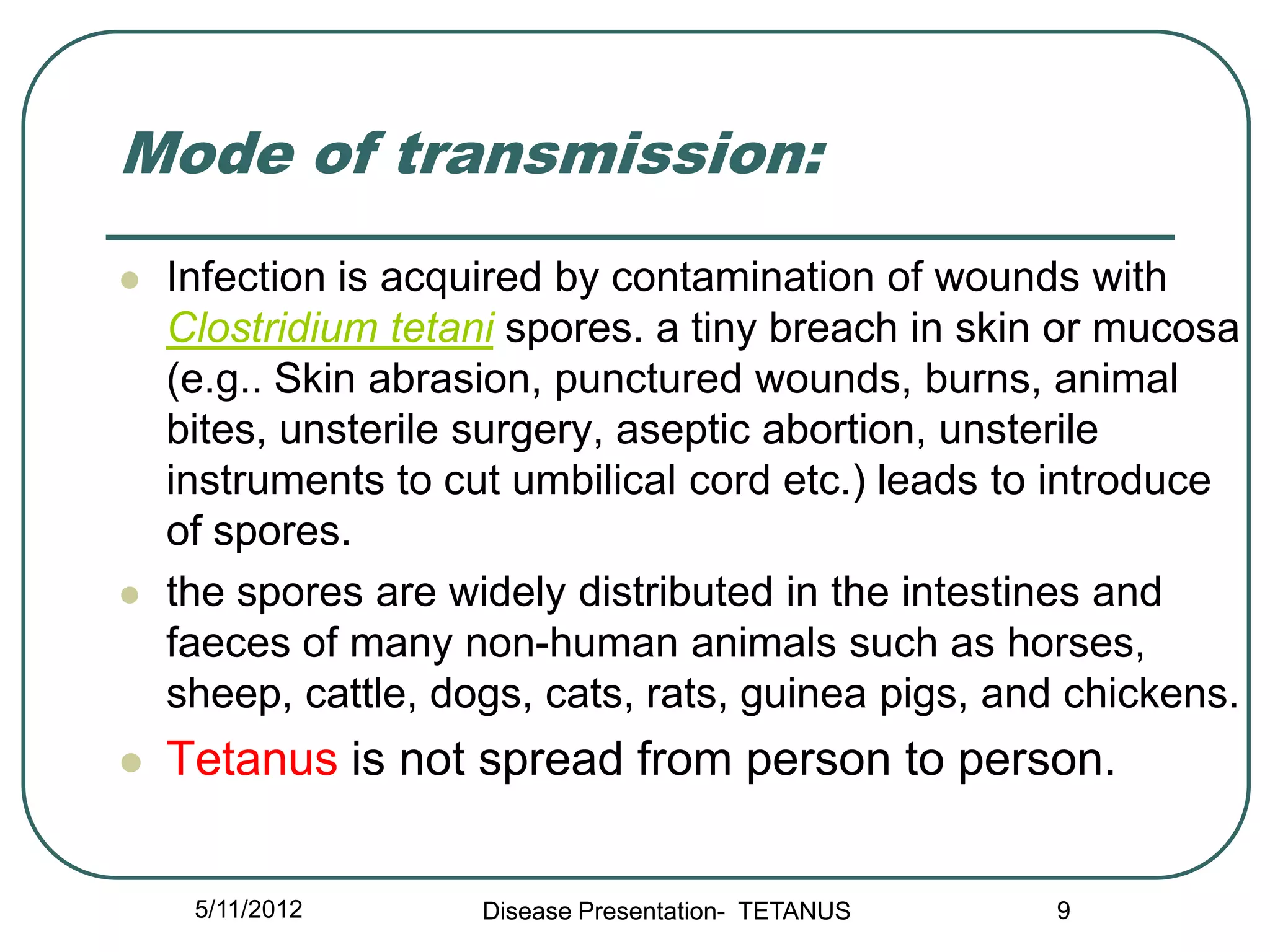 Tetanus | PPTX