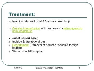 Tetanus | PPTX