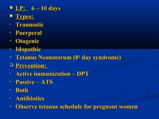 Tetanus | PPT