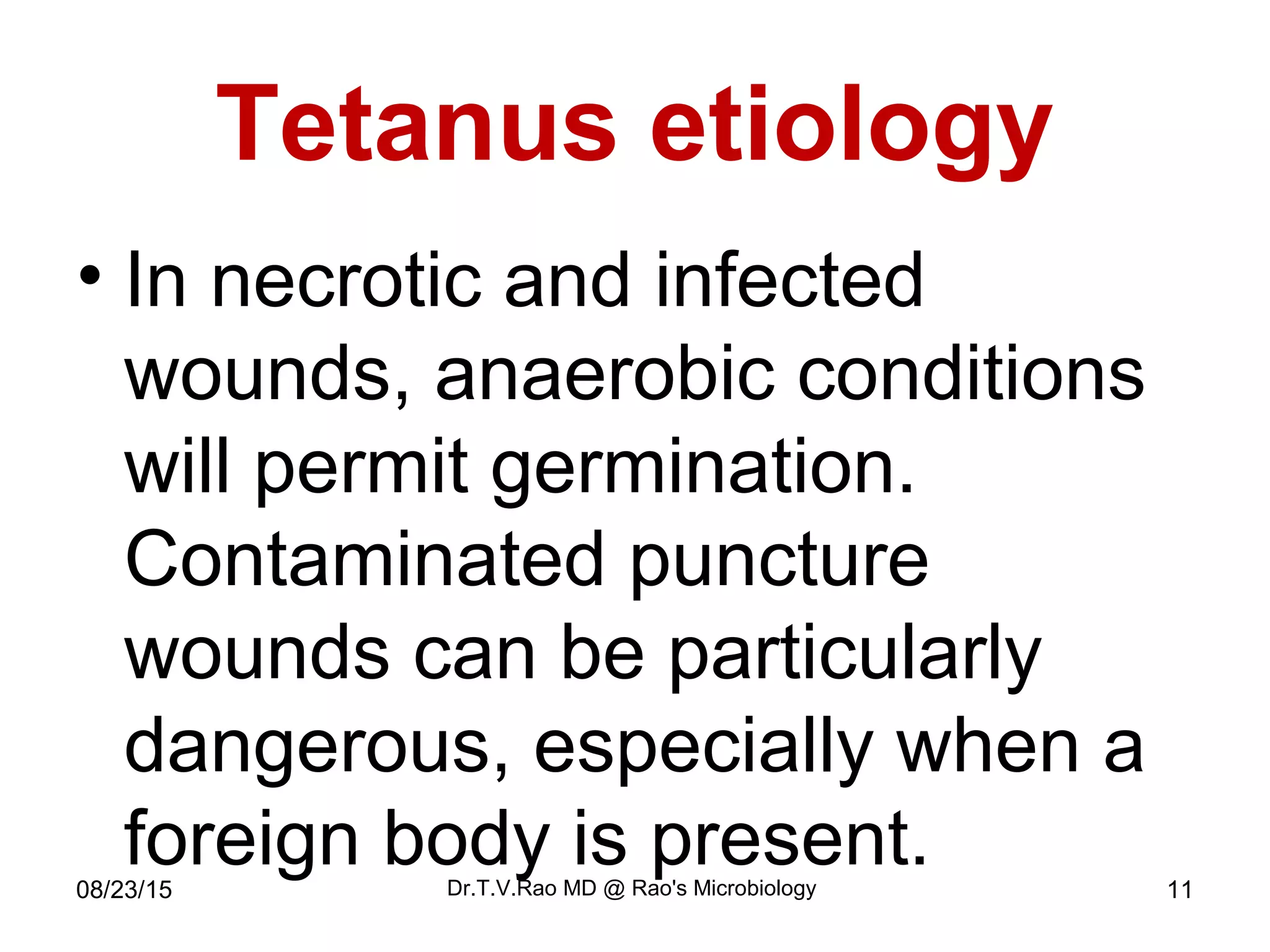 Tetanus Teaching basics | PPT