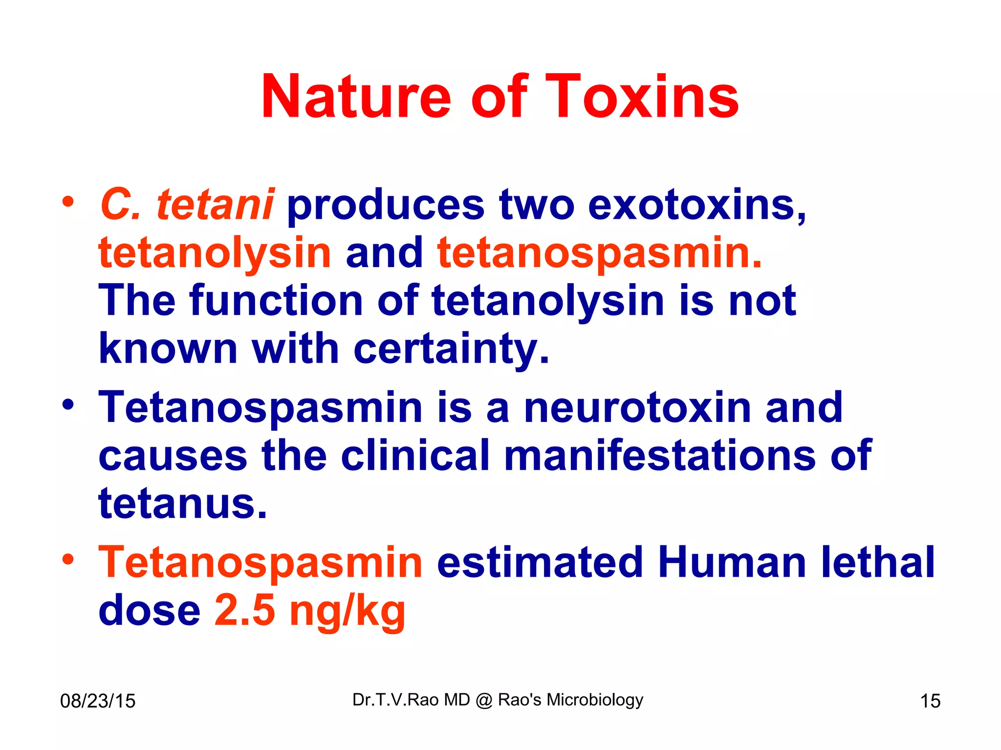 Tetanus Teaching basics | PPT