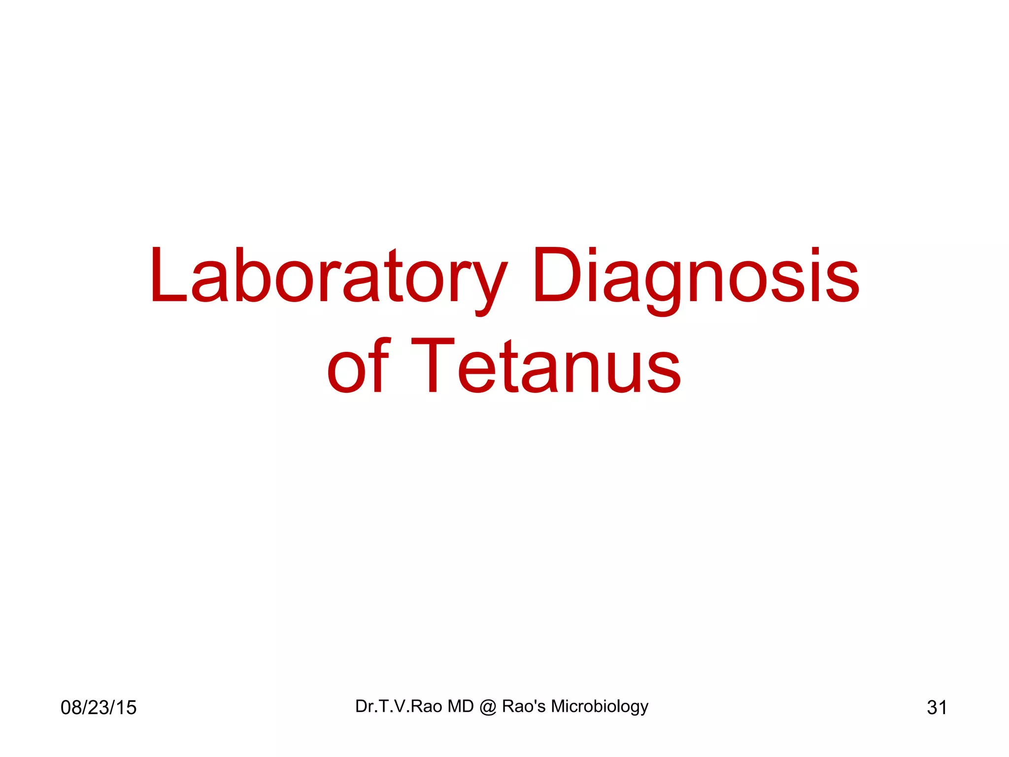 Tetanus Teaching basics | PPT