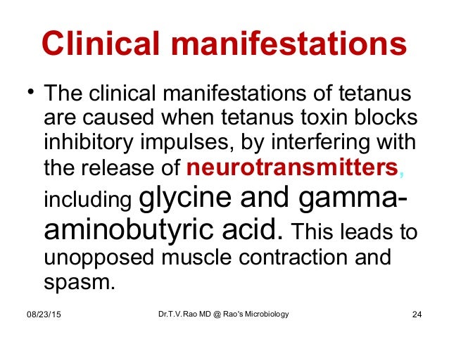 Tetanus Teaching basics