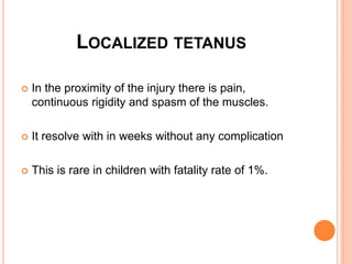 Tetanus (In pediatrics) | PPTX