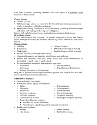 Tetanus | PDF