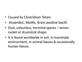 Tetanus: Case Presentation | PPTX