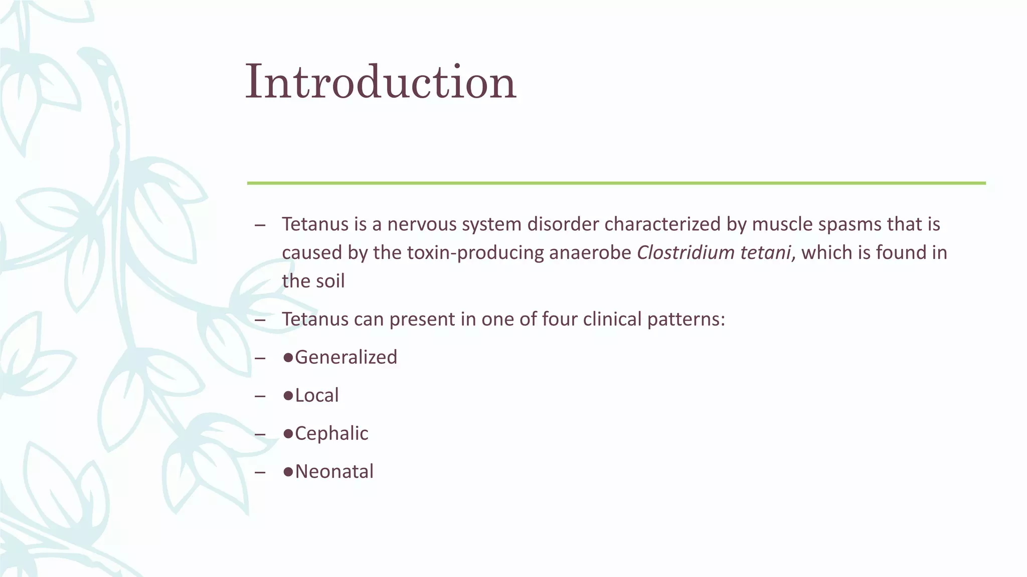 Tetanus | PPTX