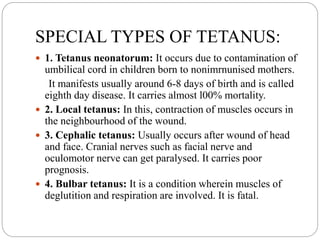 Tetanus | PPTX | Ear, Nose and Throat Conditions | Diseases and Conditions