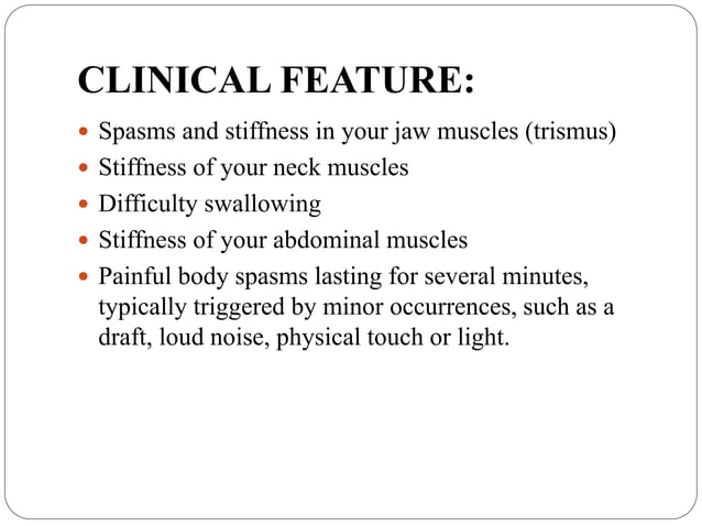 Tetanus | PPTX | Ear, Nose and Throat Conditions | Diseases and Conditions