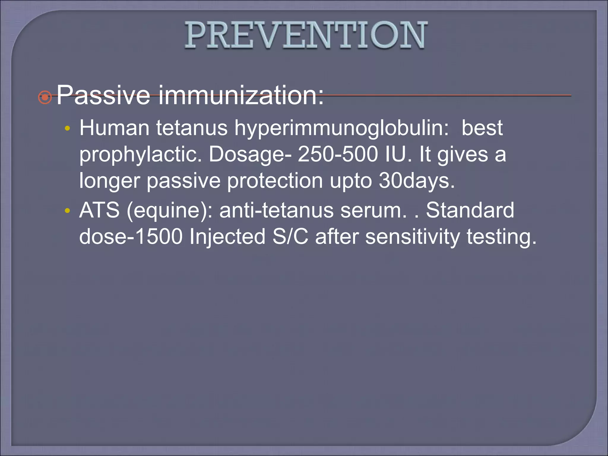 Tetanus | PPT