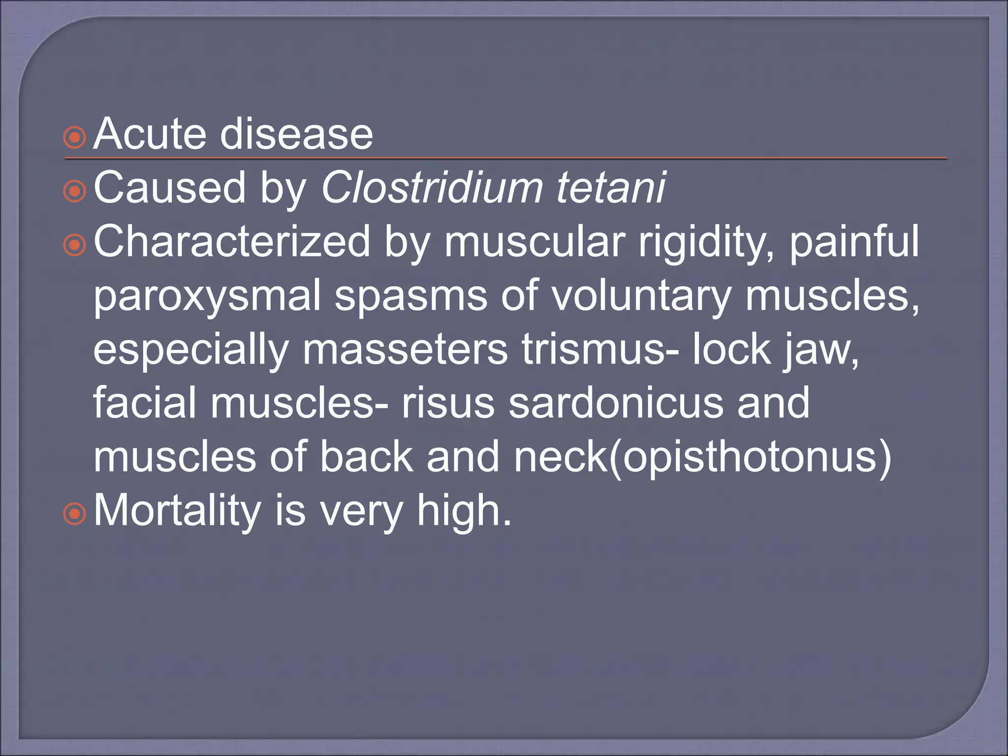 Tetanus | PPT