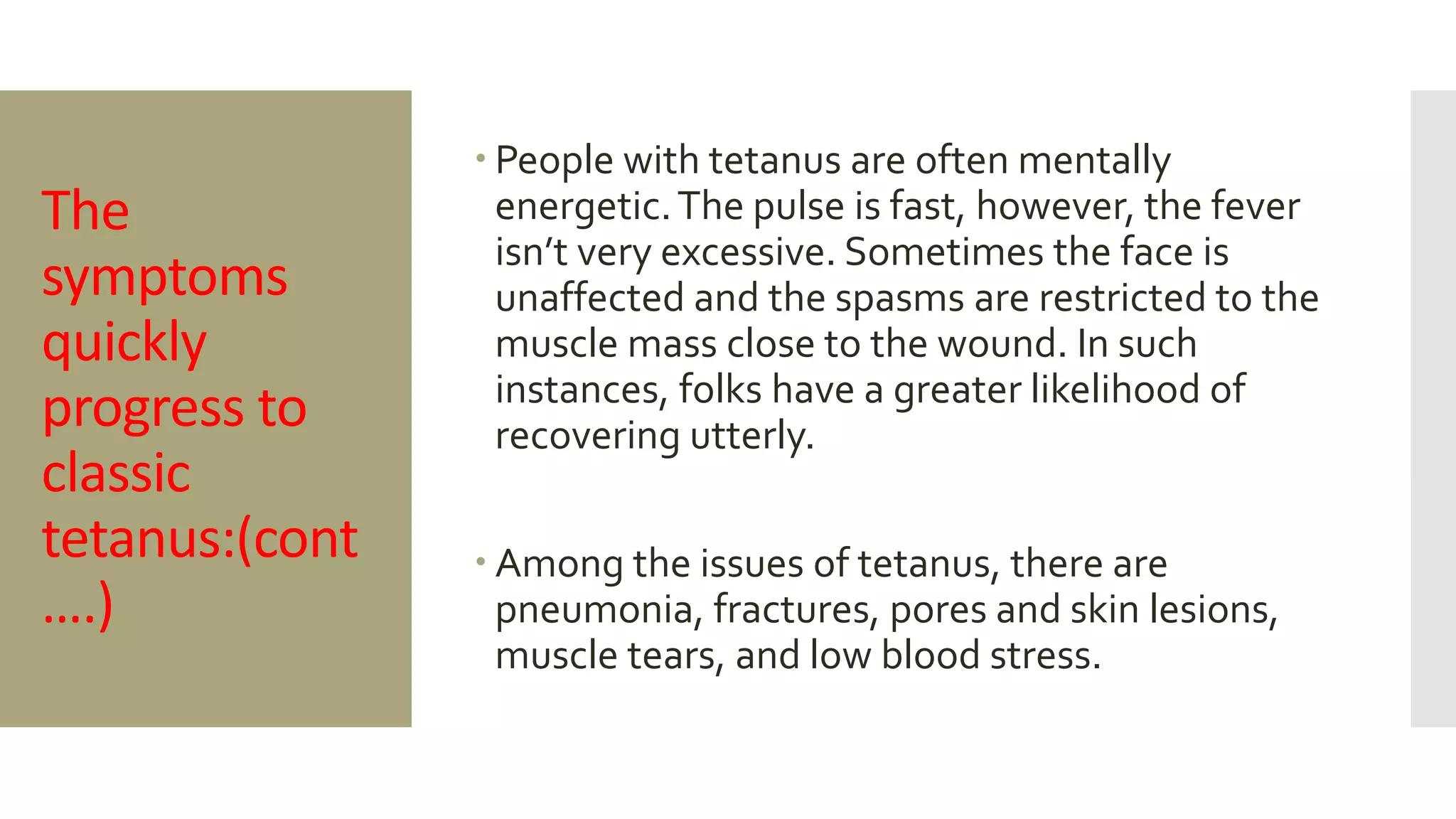 Tetanus |Causes | Signs and symptoms| All aspects - medical discussion ...