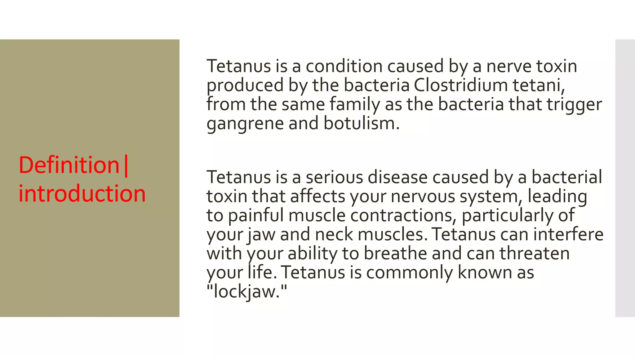 Tetanus |Causes | Signs and symptoms| All aspects - medical discussion ...