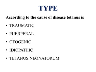 Tetanus | PPTX | Infectious Diseases | Diseases and Conditions