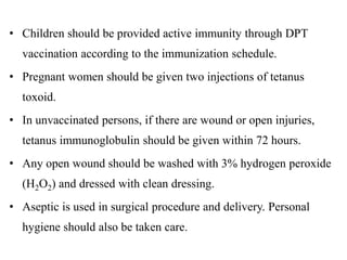 Tetanus | PPTX | Infectious Diseases | Diseases and Conditions