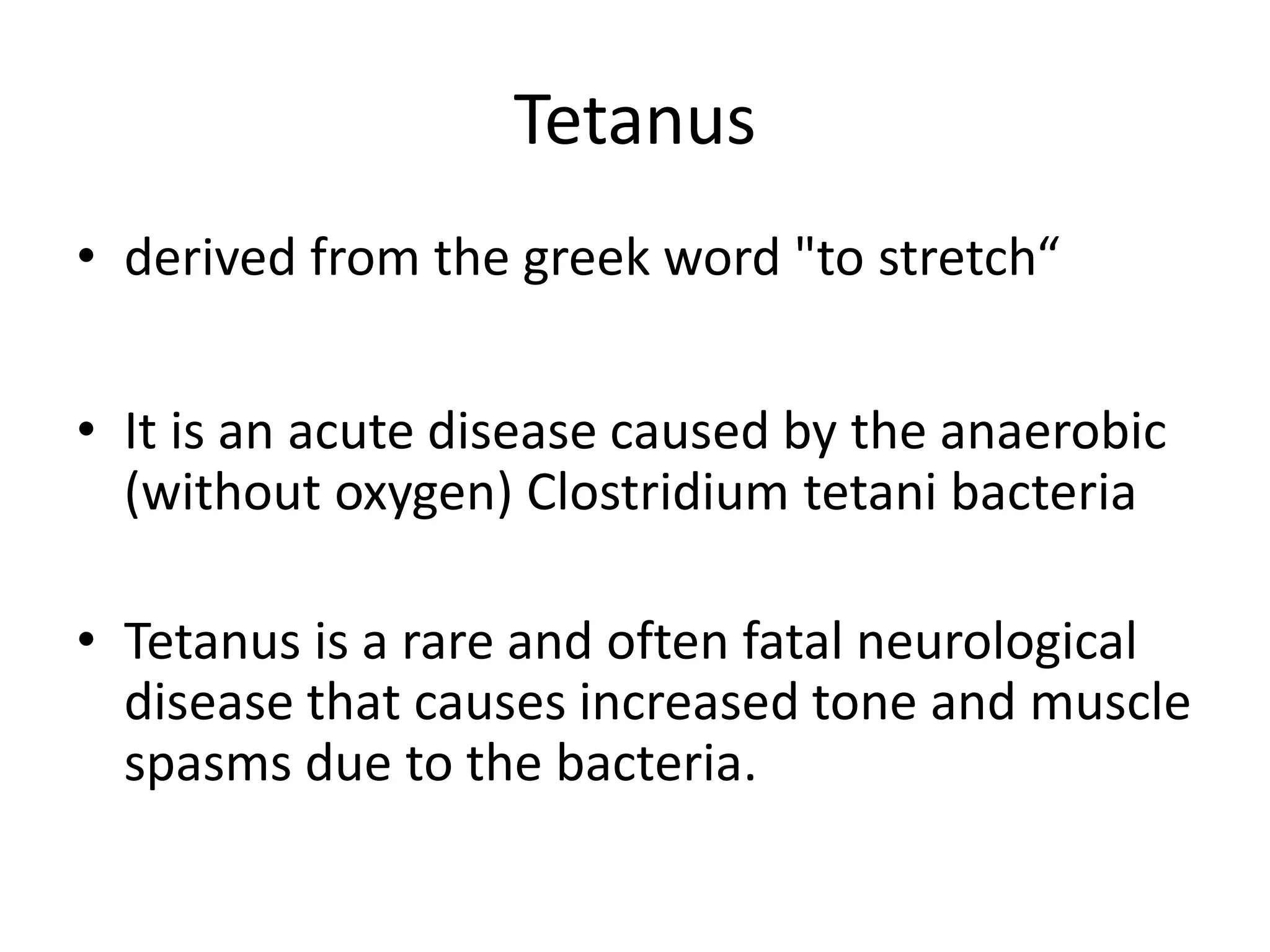 Tetanus | PDF