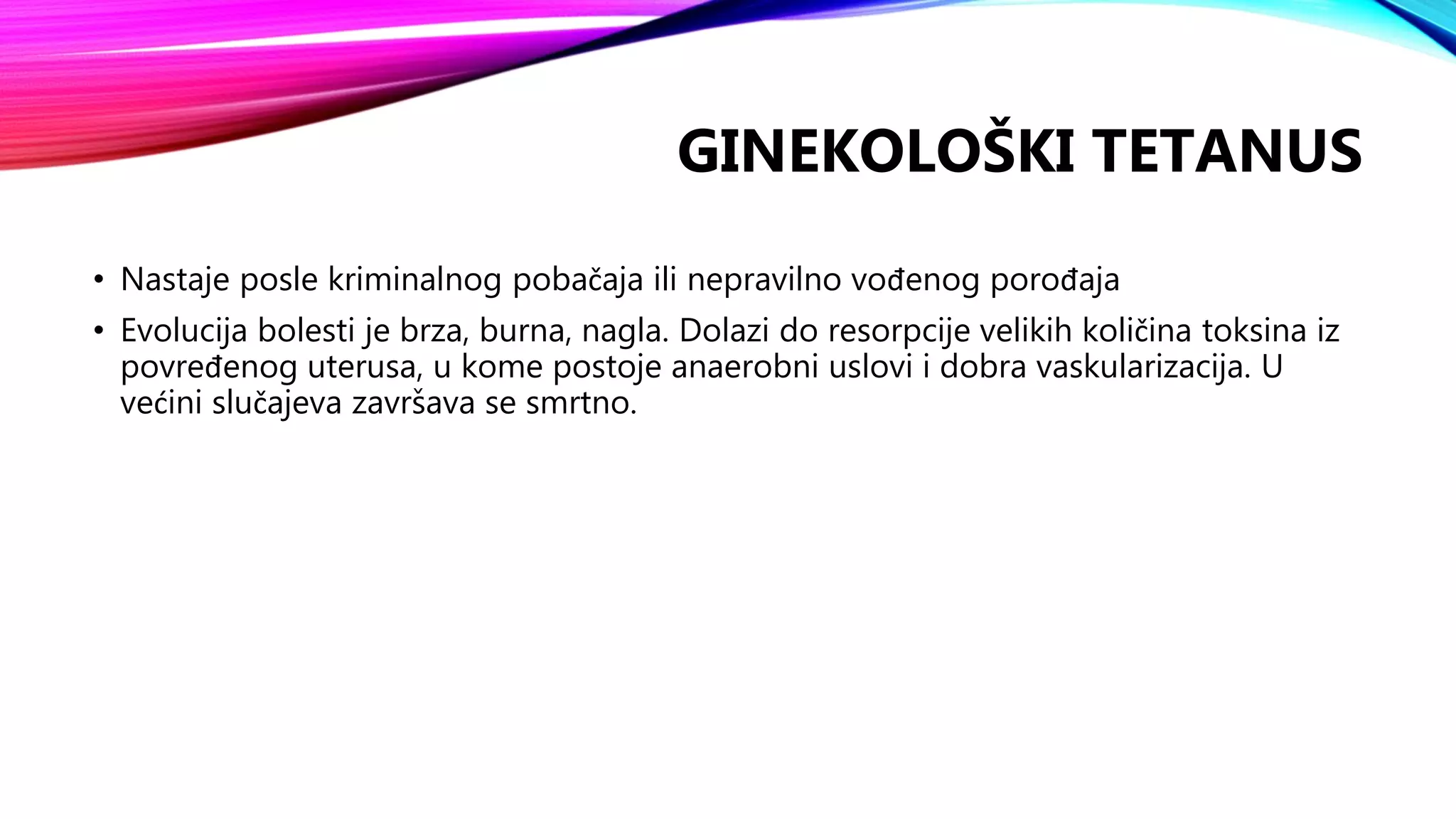 Tetanus - infektologija | PPTX