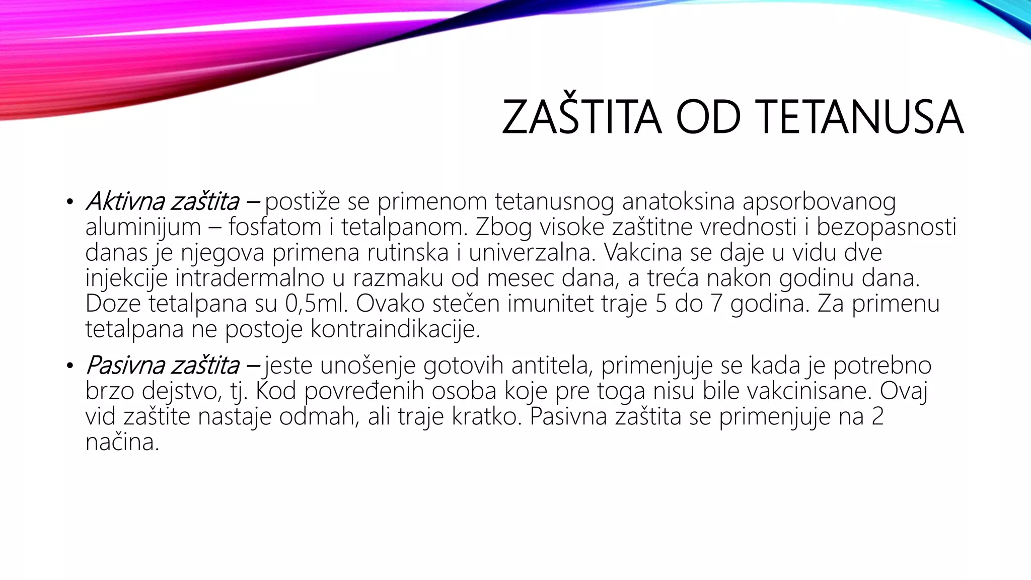 Tetanus - infektologija | PPTX