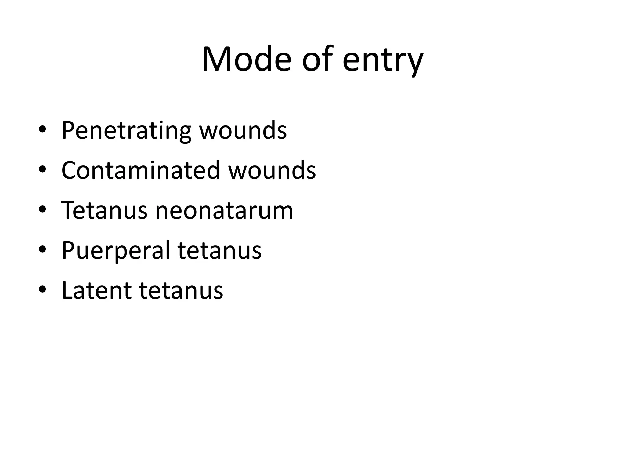 Tetanus And Immunisation Its Causes And Traetment Pptx