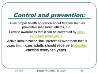 tetanus, an acute bacteria disesase.pptx