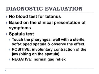 Tetanus Adult health nursing 3rd Semester | PPTX