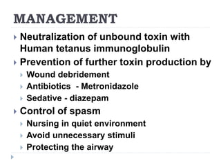 Tetanus Adult health nursing 3rd Semester | PPTX