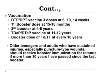 Tetanus Adult health nursing 3rd Semester | PPTX