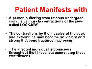 tetanus.pptx, introduction, pathophysiology | PPTX | Infectious ...