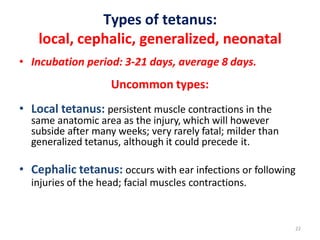 tetanus.pptx, introduction, pathophysiology | PPTX | Infectious ...