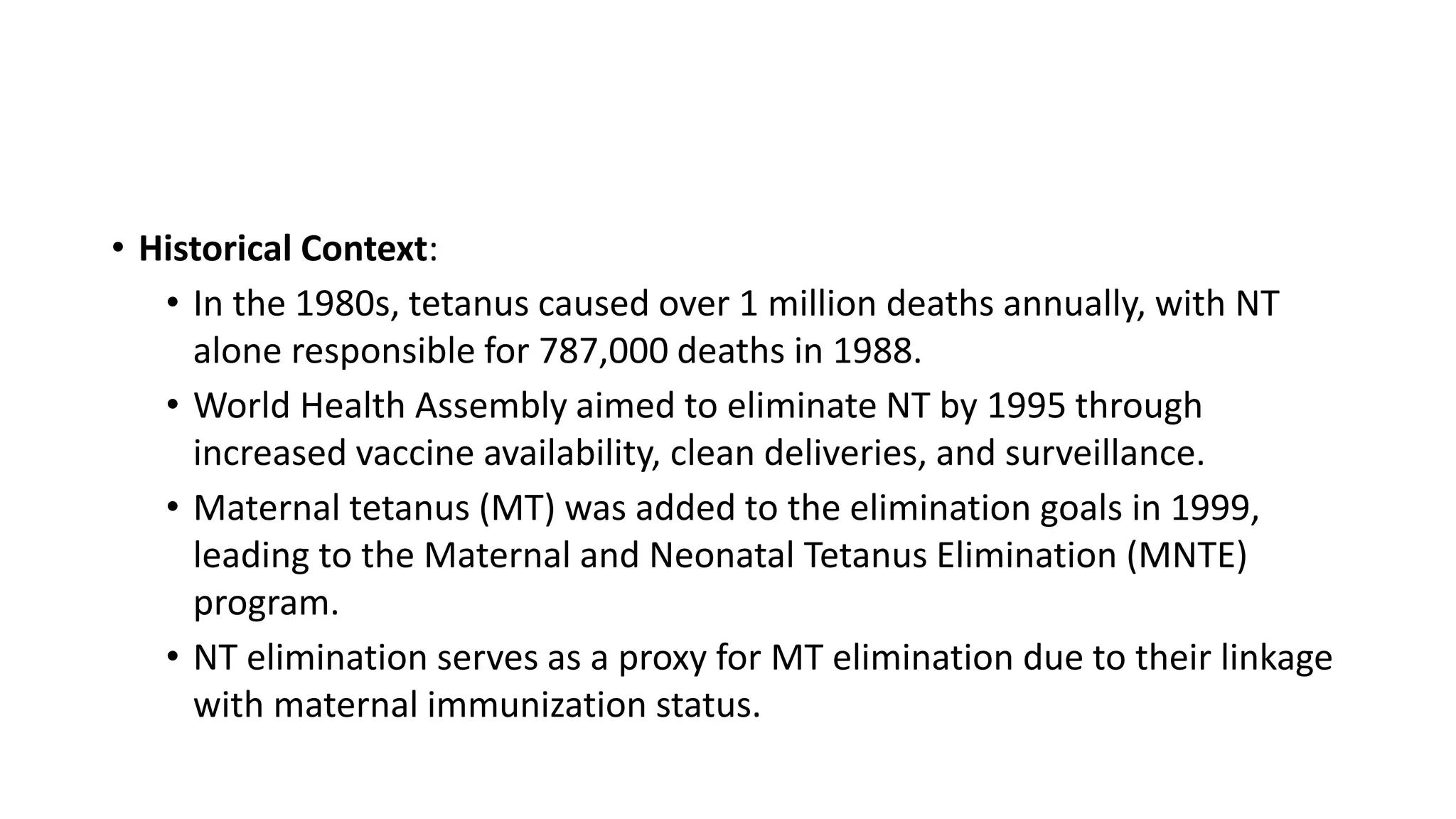 Tetanus: Pathogenesis, Epidemiology and Management | PPTX