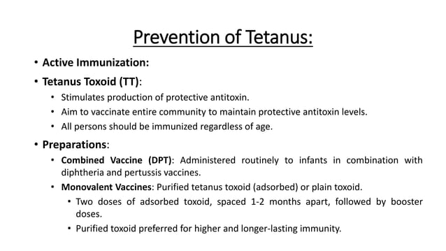 Tetanus: Pathogenesis, Epidemiology and Management | PPTX | Pregnancy ...