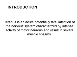 tetanus(oral medicine and oral pathology) | PPT