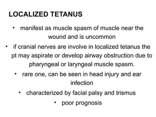 tetanus(oral medicine and oral pathology) | PPT