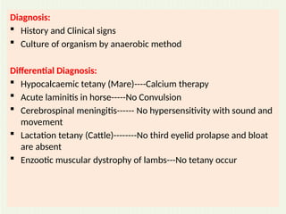 TETANUS how it cause etiology clinical signs | PPTX