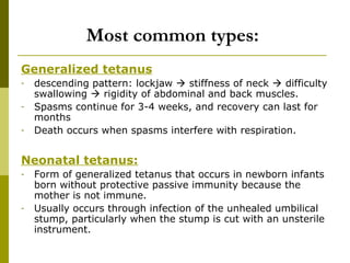 Tetanus ,prophylaxis amd it's management | PPT