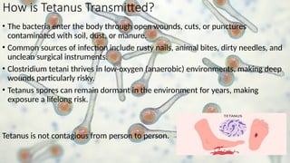Bacterial infections- Tetanus 11th grade presentation | PPT