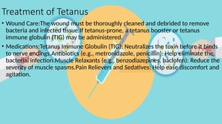 Bacterial infections- Tetanus 11th grade presentation | PPT