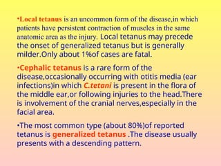 kind of (clostridium tetani )Tetanus.ppt