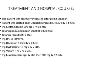 Case and Topic presentation on Tetanus including management and ...