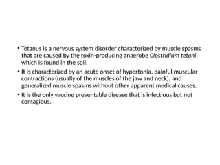 Case and Topic presentation on Tetanus including management and ...