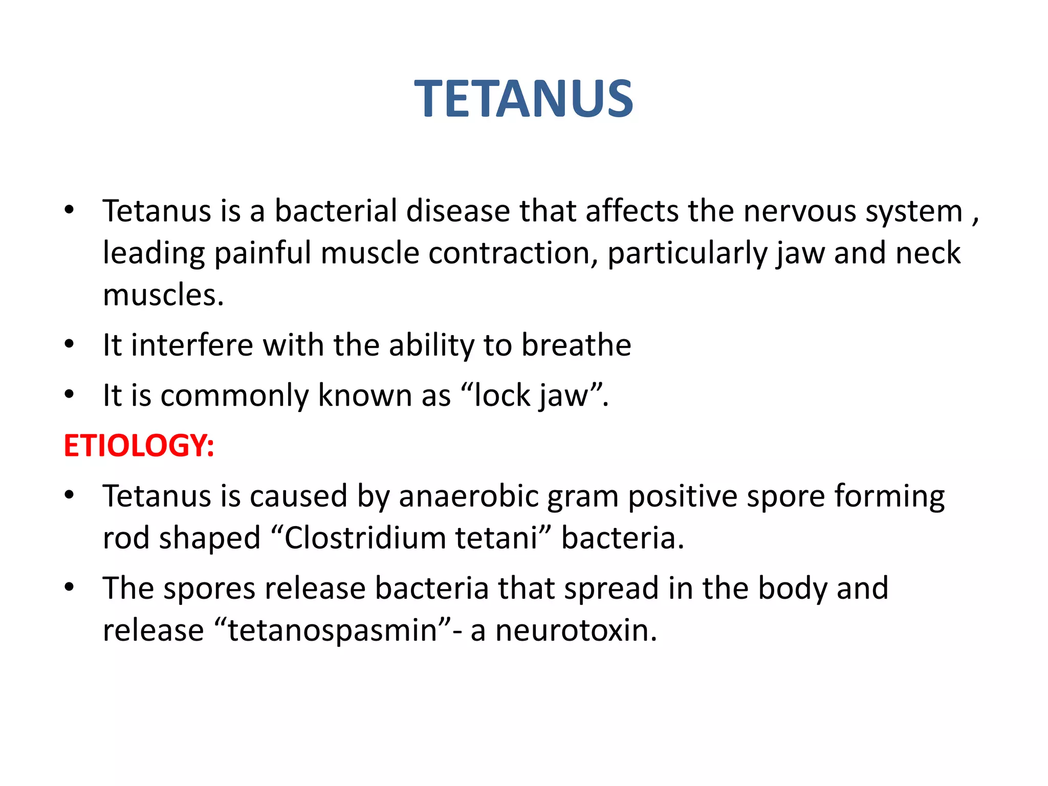 Tetanus | PPT