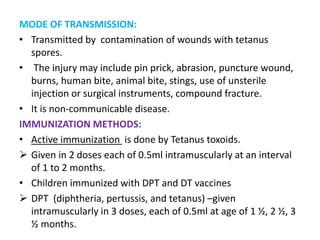 Tetanus | PPT