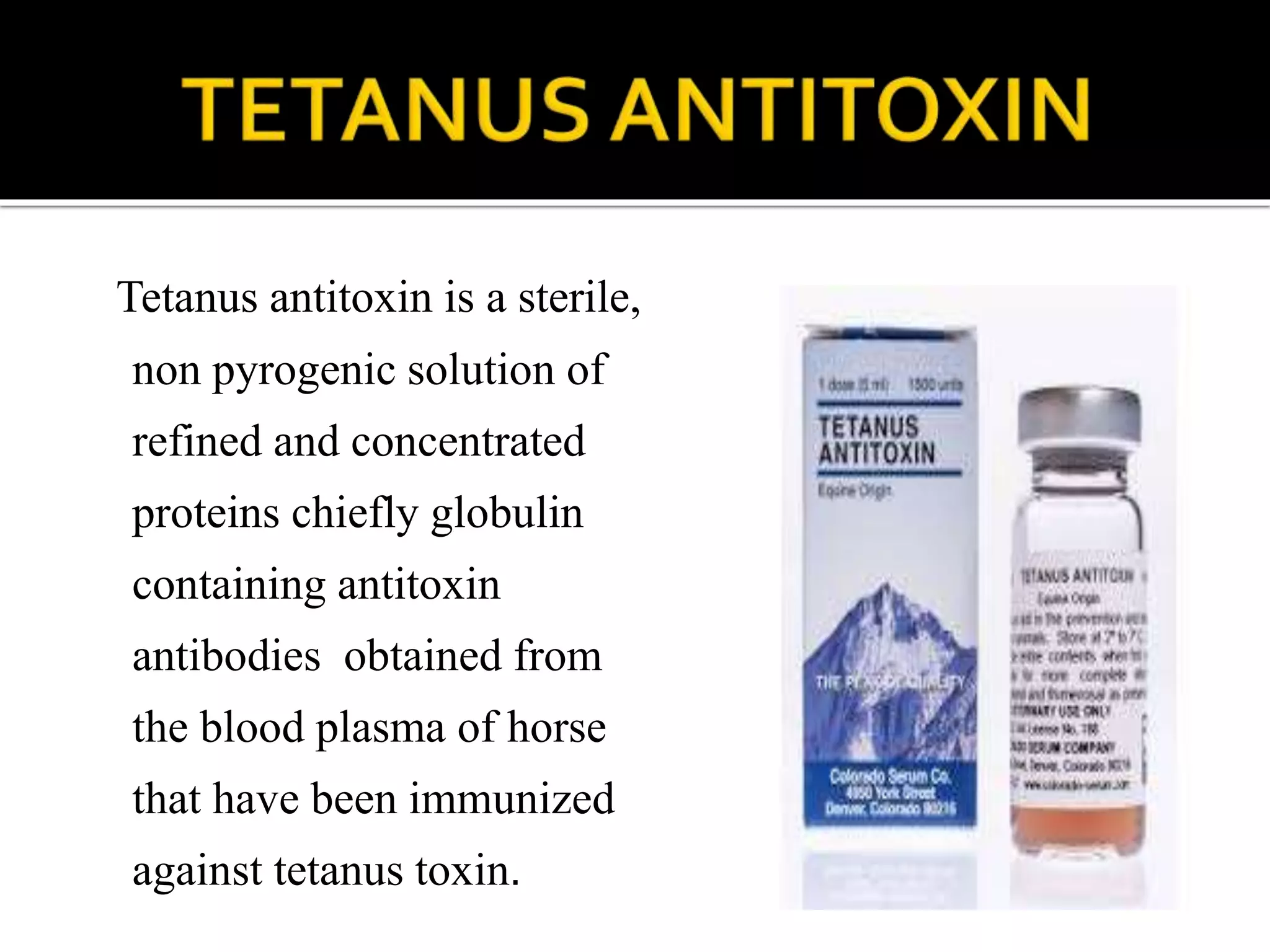 Tetanus antitoxin (apa) | PPTX