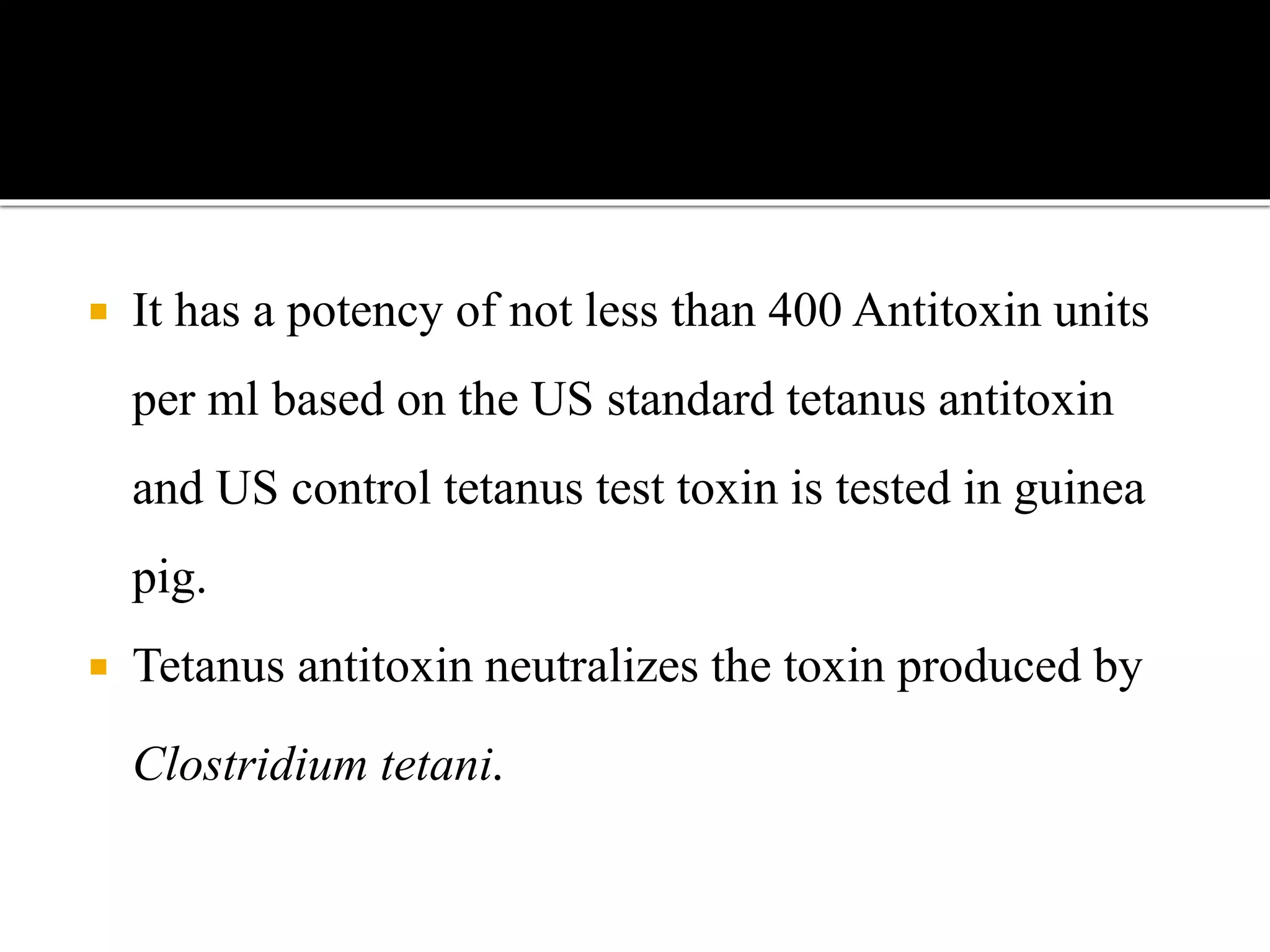 Tetanus antitoxin (apa) | PPTX
