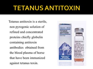 Tetanus antitoxin (apa) | PPTX