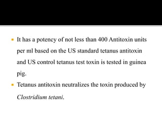 Tetanus antitoxin (apa) | PPTX