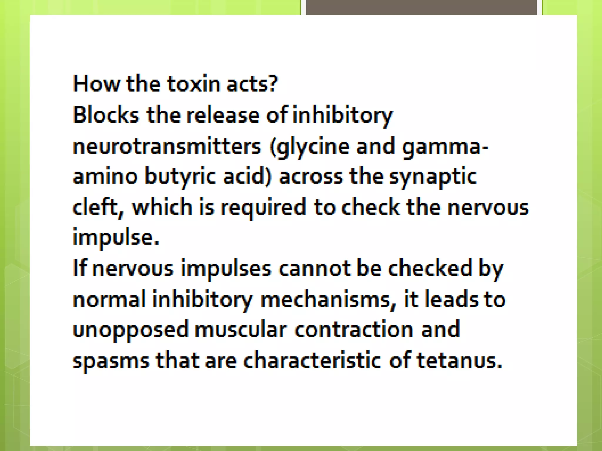 Tetanus bacterial disease | PPTX